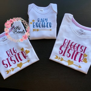 Matching Siblings Svg, Brother's and Sister's, Baby, Little, Middle ...