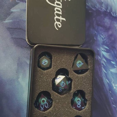 Purple Black and Blue Spellweaver Dice Set for Dnd / Dice - Etsy