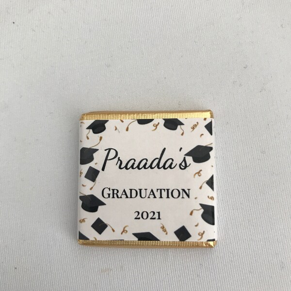 Personalised Chocolate Graduation University Cap Party Favours ...