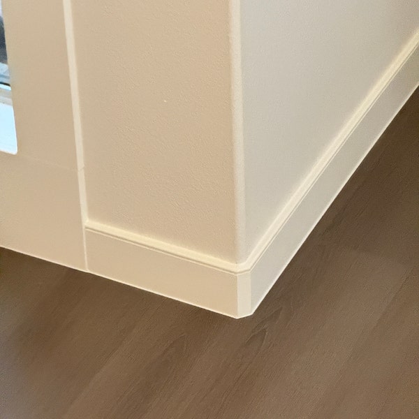 Unfinished Poplar Baseboard Moulding 9/16 in X 5 in X 7ft | Solid ...