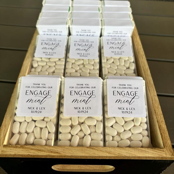 Engagement Stickers - Engagemint Stickers, Engagement Party Favors ...