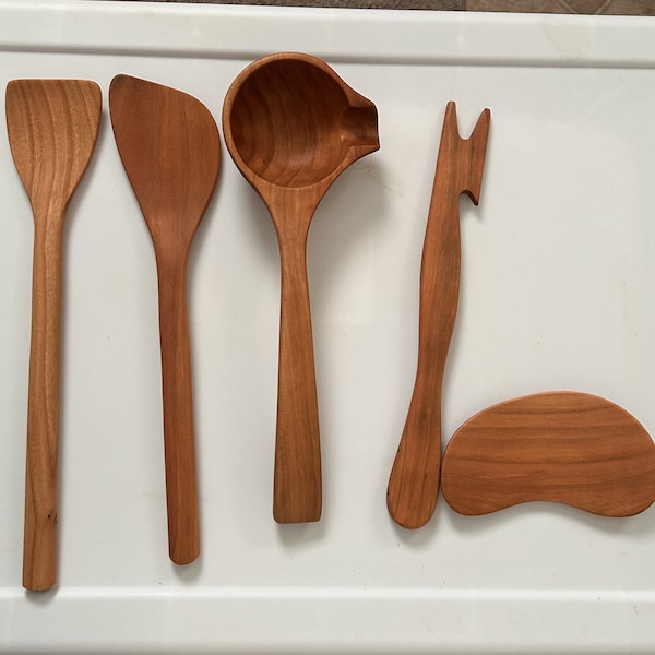 Taste Testing Spoon (wooden, Cherry Wood) - Etsy