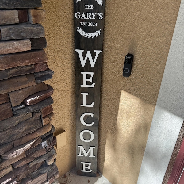 Welcome Sign, Porch Decor, Tall Welcome Sign, Welcome Sign Front Door ...