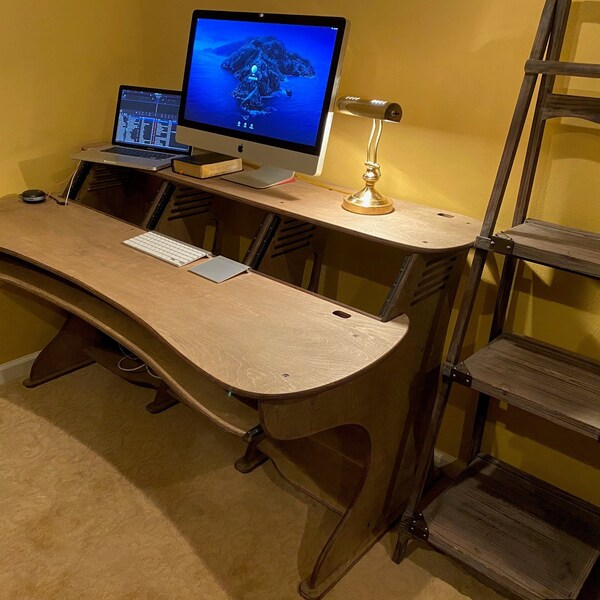 Recording Studio Desk/ 12RU Workstation/ Cabinet Grade Birch Plywood ...