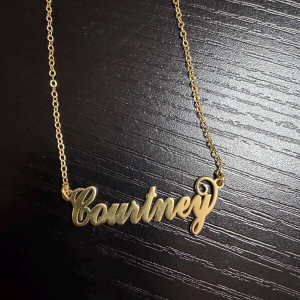 Carrie Font Name Necklace, Personalized Carrie Style Nameplate ...