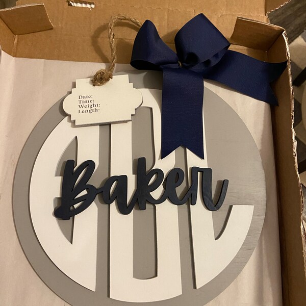 Hospital Birth Stat Sign | Hospital Door Hanger | Newborn Door Hanger ...