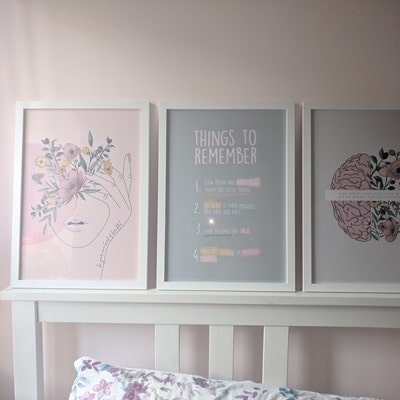 Choose ANY 3 'self Love' Prints, Inspirational Quote, Positive Wall Art ...