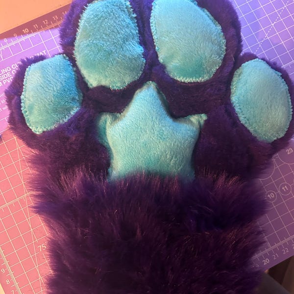PDF Pattern Download Fursuit 4 Finger Puffy Handpaws, Furry Paws ...