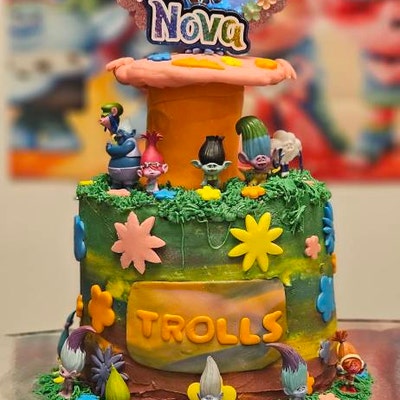 Trolls Custom LED Light up Cake Topper 3D Cupcake Toppers Now Available ...