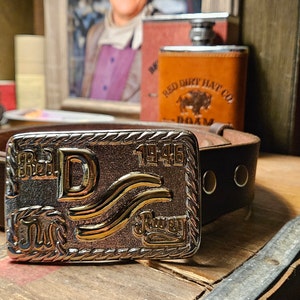 John Wayne Gold/nickel Red River D Belt Buckle 1946 Movie Westerns ...