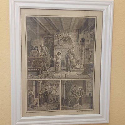 Large Antique Catechism Print From France, first Commandment: I Am the ...