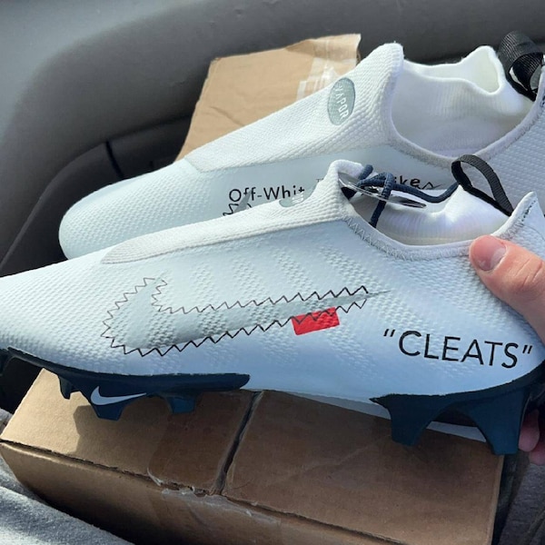 Custom Painted Football Cleats “denim” - Etsy