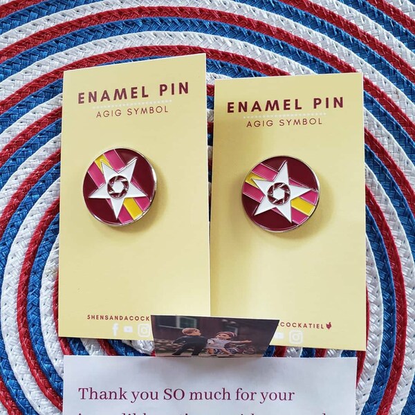 Enamel Pin // Round AGIG Symbol - Etsy