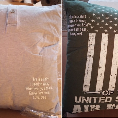 Memory Pillow, Insert and Embroidery Message, Keepsake Pillow, Memorial ...