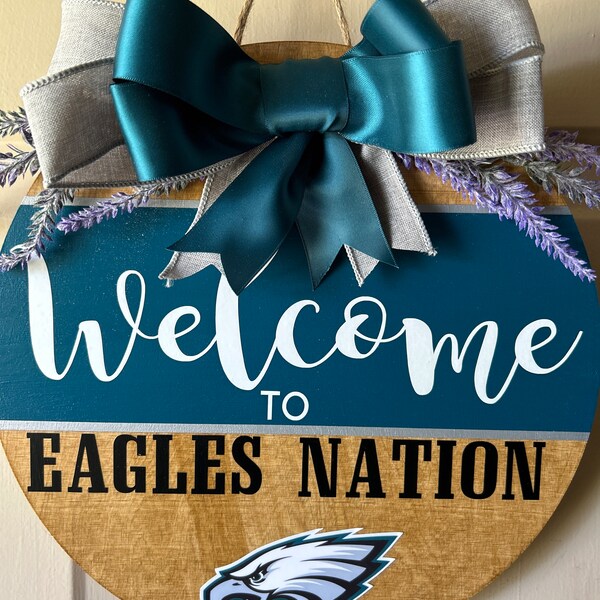 12" Kansas City Chiefs Wood Sign Football Door Sign NFL Wreath Football ...