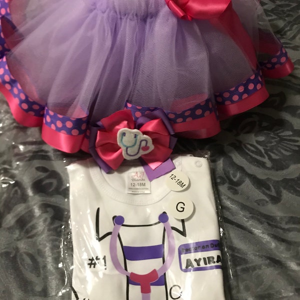 Doc Tutu Set - Toy Doctor Tutu Set - Birthday Outfit - Doc Birthday ...