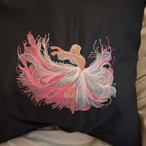 Royal Embroidery Pattern, Ballerina Embroidery Machine Design, Dancer ...