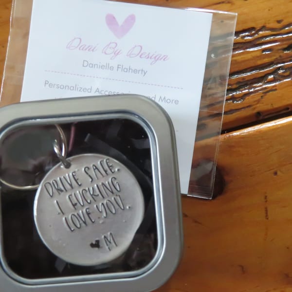 Drive Safe I F*cking Love You Keychain With Customizable Initial-drive ...