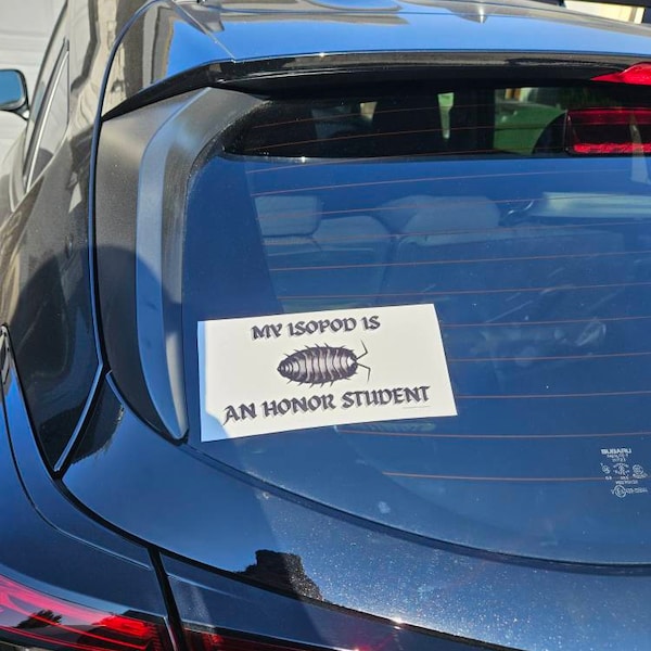 Isopod Honor Student | Bumper Sticker - Etsy