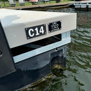 Custom Engraved Dock Slip Number Sign, Personalized Boat Dock ID Plaque ...