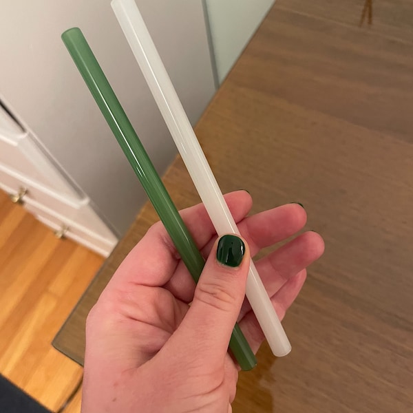 6 Inch Glass Straw Colorful Straight Glass Straw Eco Friendly Cocktail ...