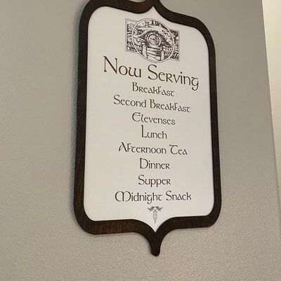 Second Breakfast Sign Wood Engraved LOTR Kitchen Wall Decor. - Etsy