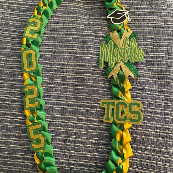 Graduation Ribbon Lei Stole Necklace College High School - Etsy