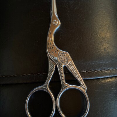 Stork Craft Scissors,goldsilverbrownrainbow,93mm/115mm,crane Embroidery ...