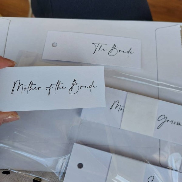 Personalised Wedding Place Names | Ribbon Place Names | Name Cards ...