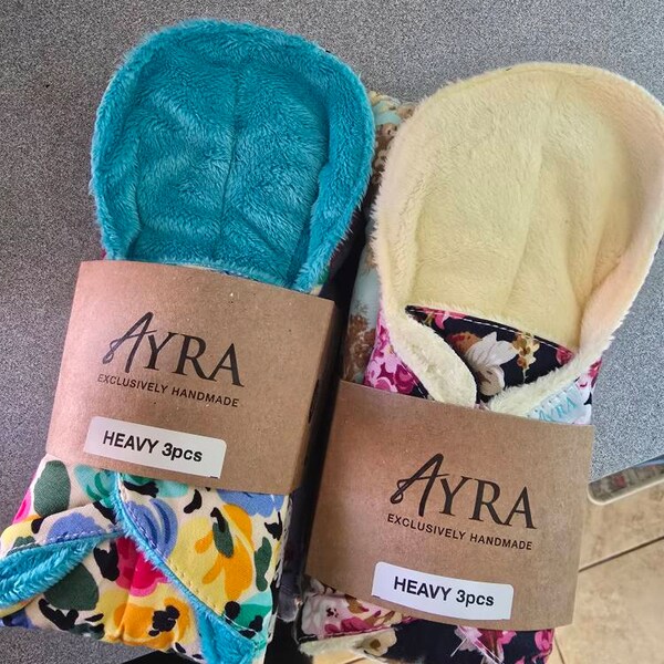 BLUE FLORA - Handmade All Purpose Wet Dry Bag, Cloth Pad Wrapper ...