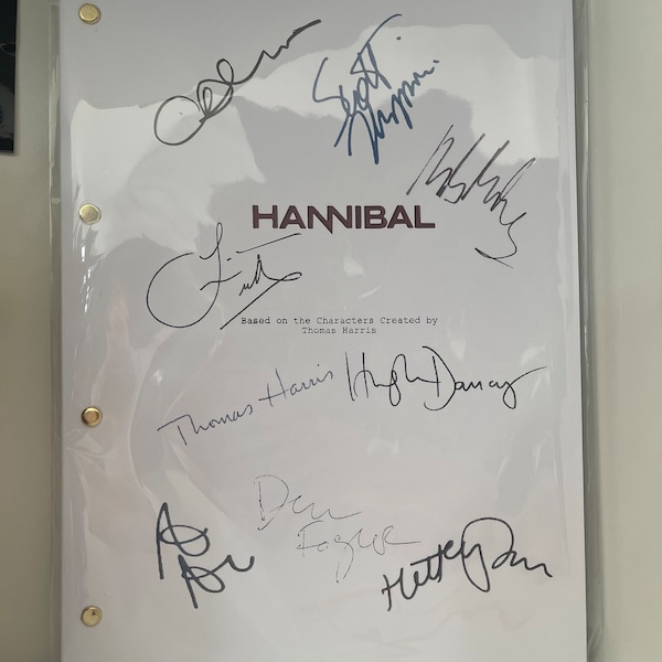 Hannibal TV Script Screenplay Signatures Autograph Reprint Hugh Dancy ...