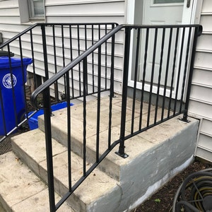 Railing for Steps With 3 Step and 2 Ft to 4 Ft. Landing Custom Made ...