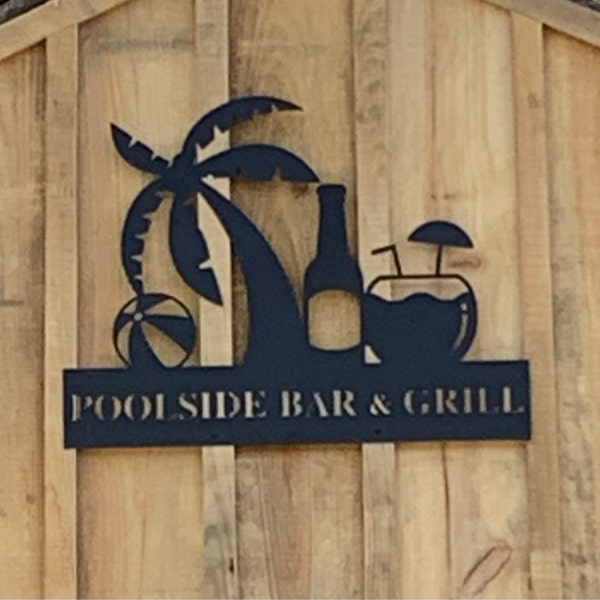 Personalized Beach Theme Sign,custom Beach Theme Sign,pool Drink Sign ...