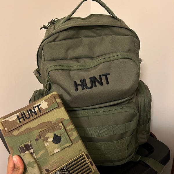 Personalized Tactical Backpack, Range Bag, Loop Panel for Badges ...