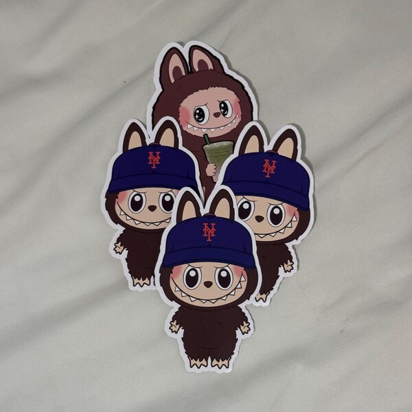 4 Inch. Strawberry Matcha Labubu Sticker , Little Monsters Stickers ...