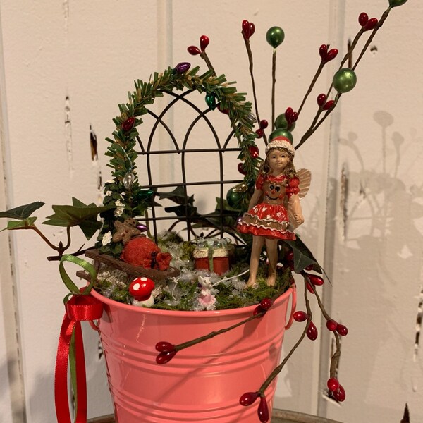 Miniature Christmas Garland, Artificial Pine Wired Roping With Metallic ...