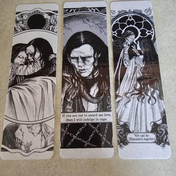 Frankenstein Inspired Bookmarks | Bookmark - Etsy