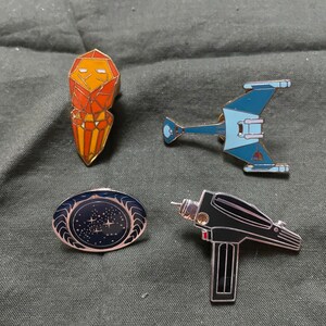 Star Trek Klingon Silver Tri Foil Logo Large Pin TNG Cosplay Uniform ...