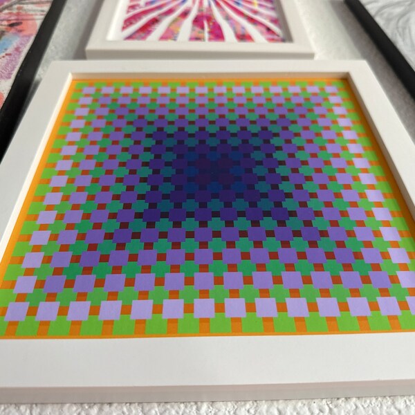 Original Op Art Abstract Painting Geometric Abstraction, Fine Art ...