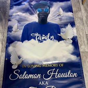 Memorial Backdrop, in Loving Memory Banner, Repass Backdrop, Funeral ...