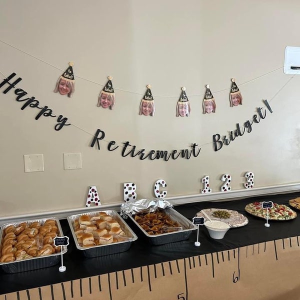 Personalized Retirement Banner, Coworker Leaving Gift, Retirement Party ...