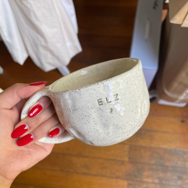Quirky Personalised Mug, Handmade Coffee Mug - Write Anything You Want ...
