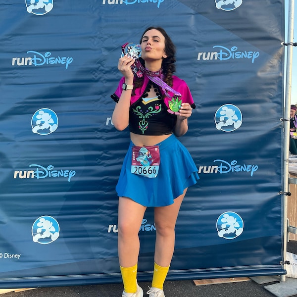 Womens Disney Joy Dress Inside Out Costume Adult Running Dress Skirt ...