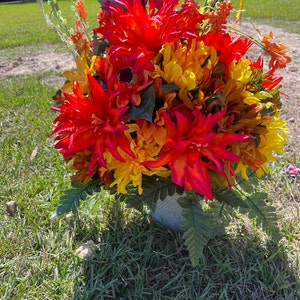 Deer Hunter’s Cemetery Memorial Vase Flower Arrangement - Etsy