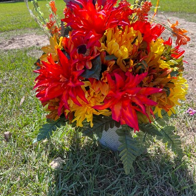Deer Hunters Cemetery Memorial Vase Flower Arrangement - Etsy