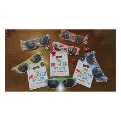 You Brighten My Day Valentine, Sunglasses Valentine Tags Sun Valentine ...