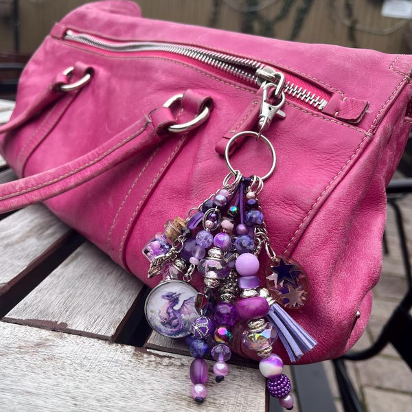 Beaded Shell Bag Jewelry, Handmade Nautical Keychain, Beaded Seashell ...