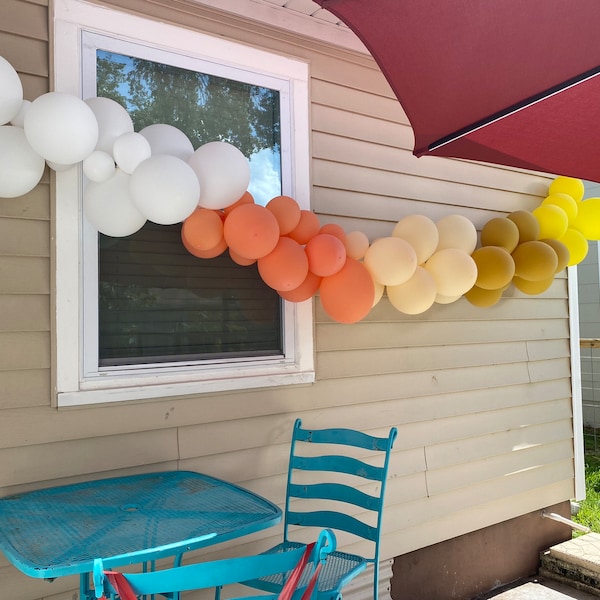 Trip Around the Sun DIY Balloon Garland Garland | Sun Balloon Garland ...