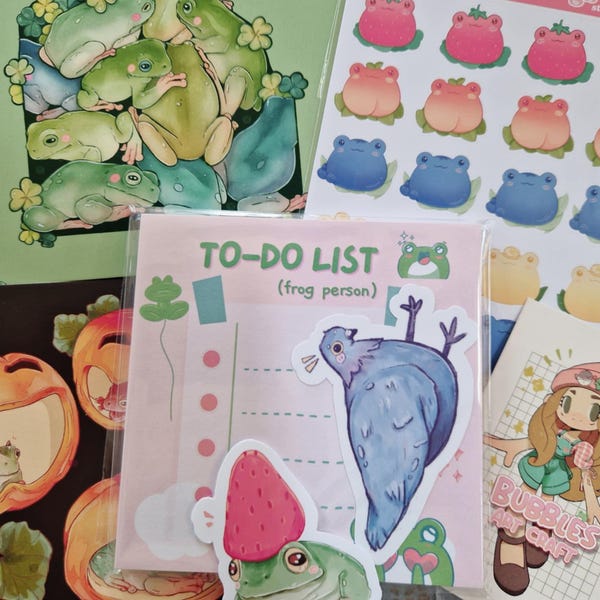 Frog Note Pad | Cute Memo Pad | to Do List Planner Accesories | Kawaii ...