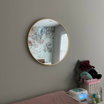 Zoa/metal Frame Round Mirror/durable Circle Vanity With Jute - Etsy